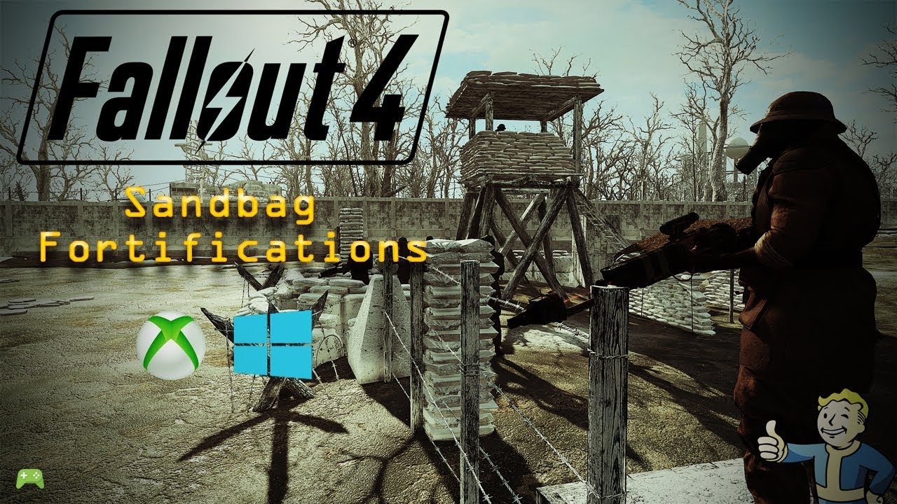 Fallout 4 Sandbag Fortifications mod showcase (PC/XBOX) [HD] - YouTube