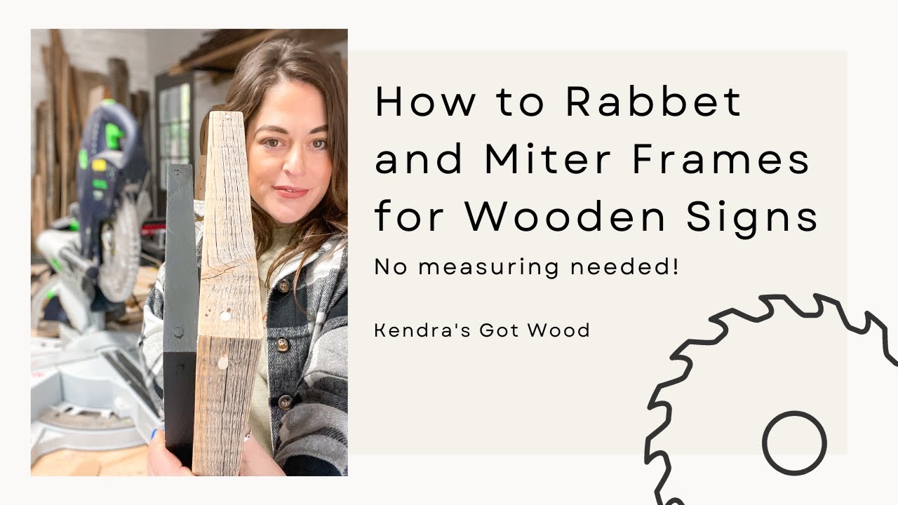 How to Make a Rabbeted and Mitered Frame for a Wooden Sign - YouTube