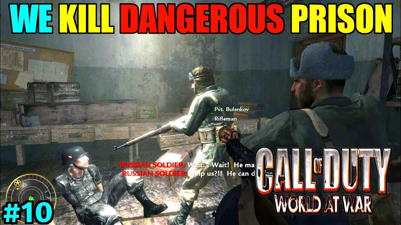 😬WE KILL DANGEROUS PRISON😳 l CALL OF DUTY WORLD AT WAR GAMEPLAY l COD ...