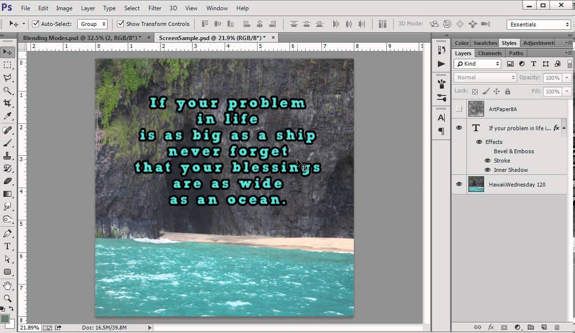 Screen Blending Mode Tutorial - YouTube