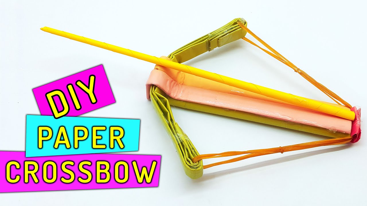 How To Make A Mini Crossbow With Paper Simple Crossbow Making