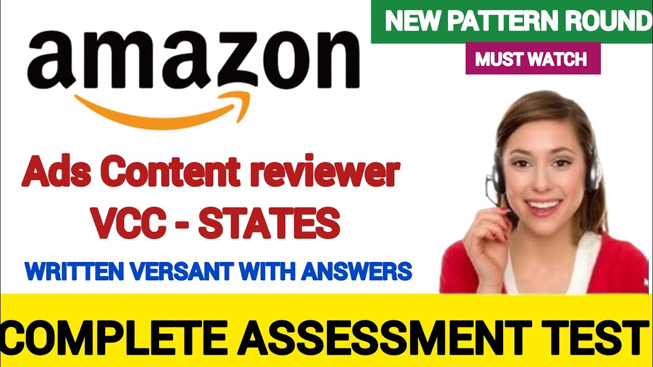 Amazon Ads Content Reviewer Written Versant Round | Must Watch | GO AI ...