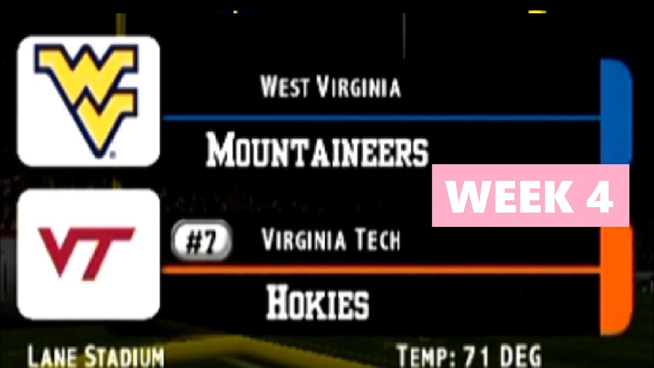 Week 4 West Virginia vs Virginia Tech - YouTube