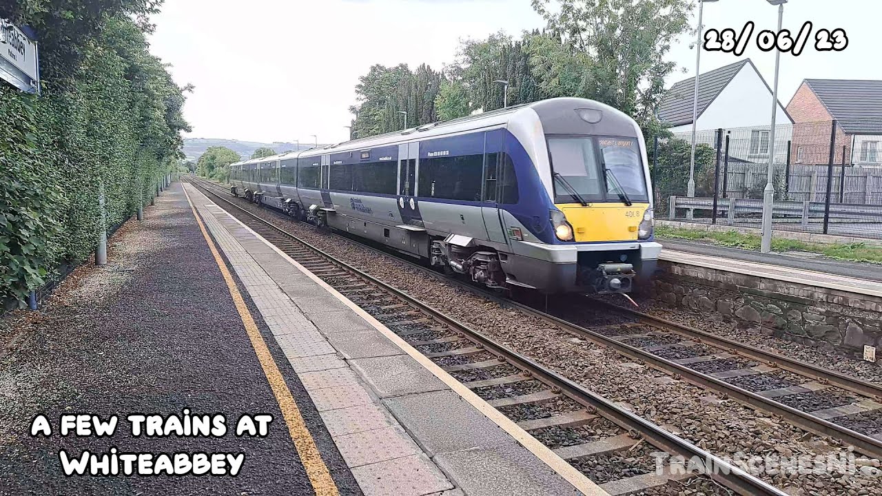 A few trains at Whiteabbey 28/06/23 - YouTube