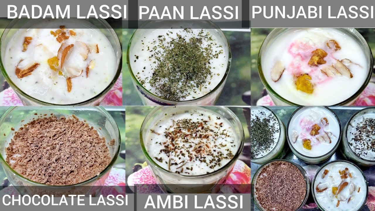 5 types of lassi recipe | Punjabi lassi recipe | Dry fruit lassi recipe ...