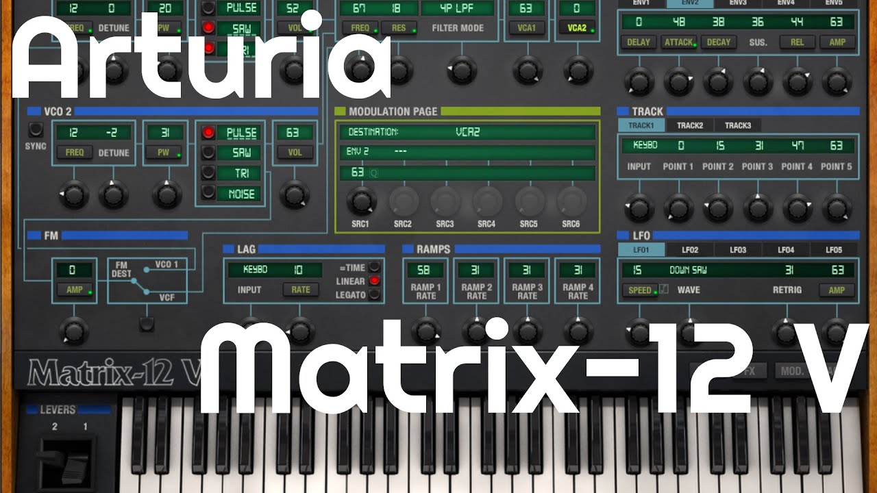 Matrix-12 V Synthesizer by Arturia (No Talking) - YouTube