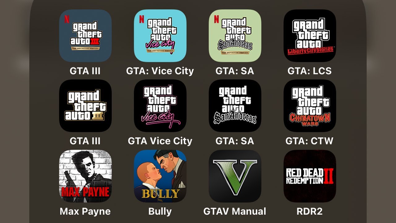 Grand Theft Auto III Definitive Edition,Vice City,San Andreas,Liberty ...