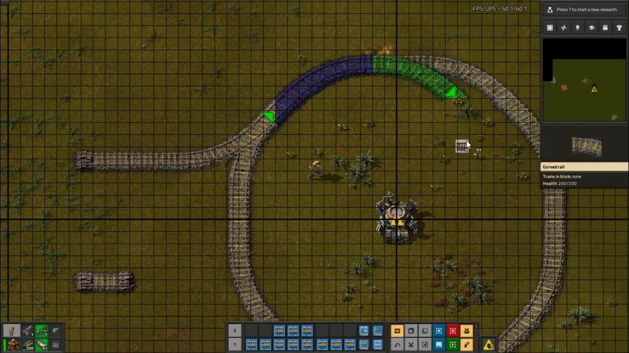 FACTORIO TUTORIAL 12 - HOW TO MAKE EMPTY ROUND RAIL CITY BLOCK EASY - YouTube