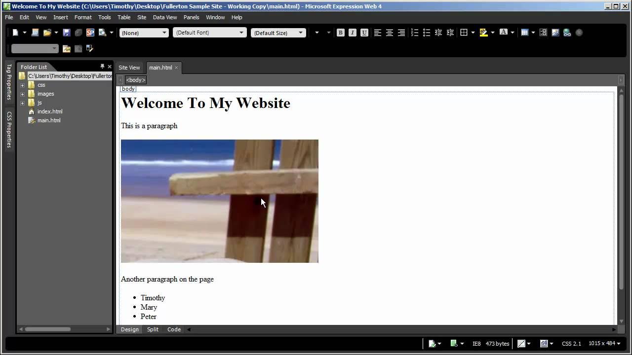 7 - Introduction to Expression Web 4 Tutorial - YouTube