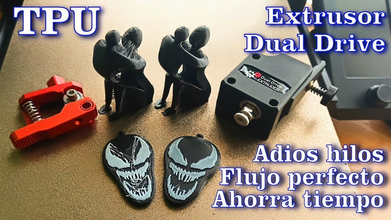 Un extrusor Dual Drive y filamento flexible. ¡Sin hilos y sin tocar la ...