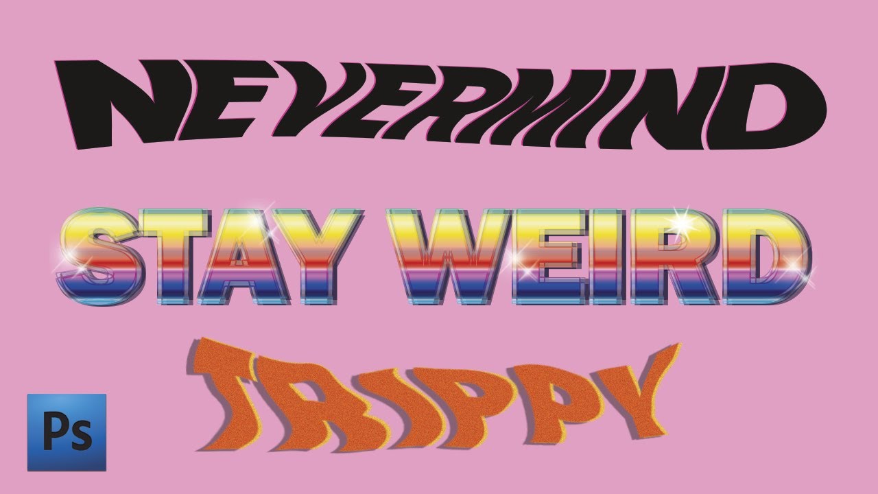 3 Easy Trippy Distortion Text Effect Photoshop Tutorials - YouTube