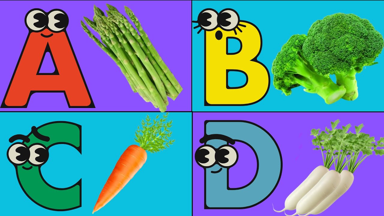 "Vegetable Alphabet Song | Learn ABCs with Healthy Veggies!" | Little ...