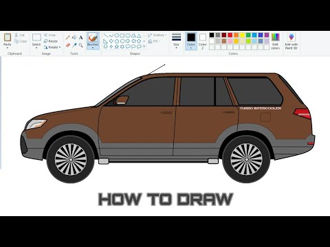 How To Draw a Car on computer using Ms Paint in easy steps | Car ...