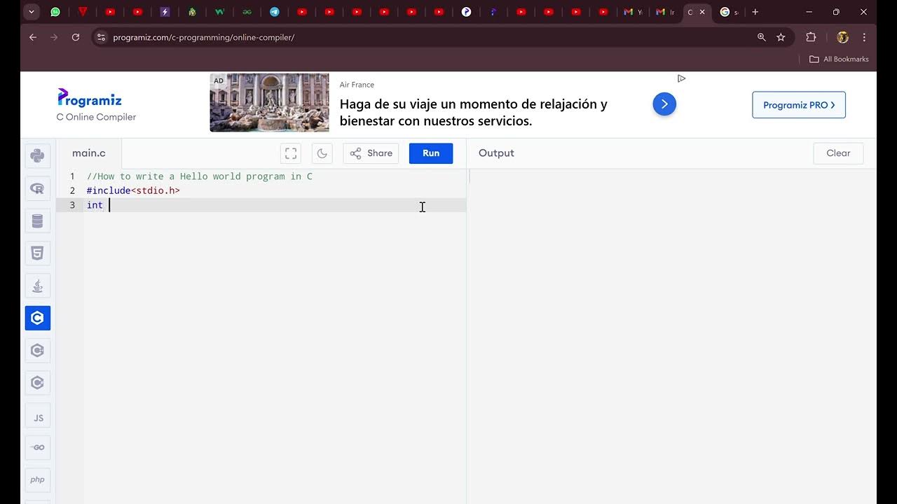 C programming | Hello world - YouTube
