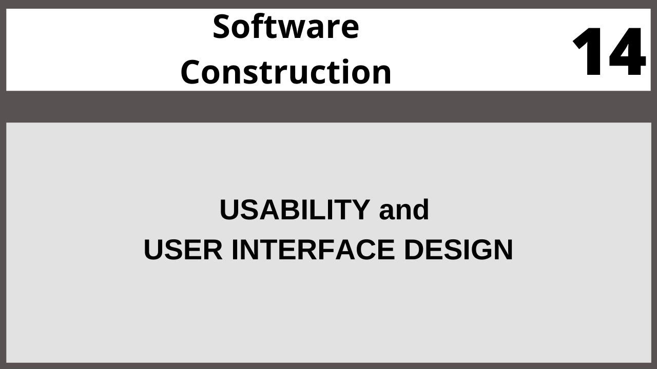 What is usability SOftware Construction in hindi Urdu CSE299 LECTURE 14 - YouTube