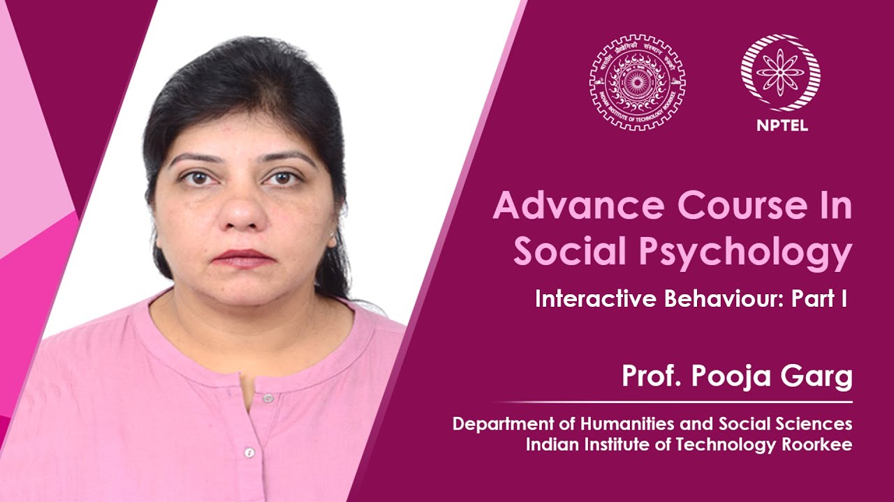 Lecture 53: Interactive Behaviour -Part I - YouTube