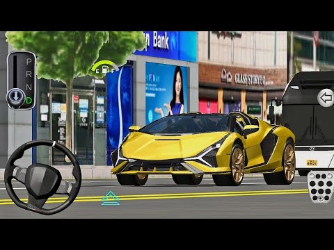 Golden Lamborghini hurricane Car Game - 3d driving class - mobile car ...