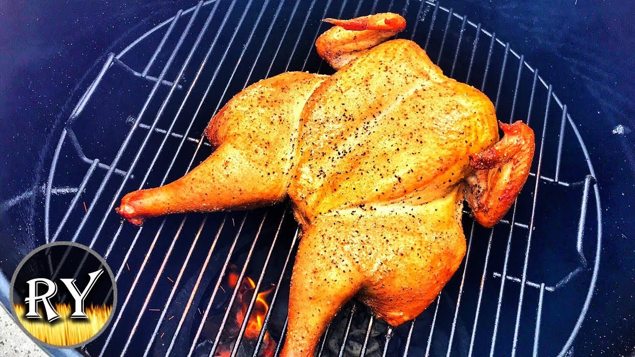 Spatchcocked Chicken On The Pit Barrel Cooker - YouTube