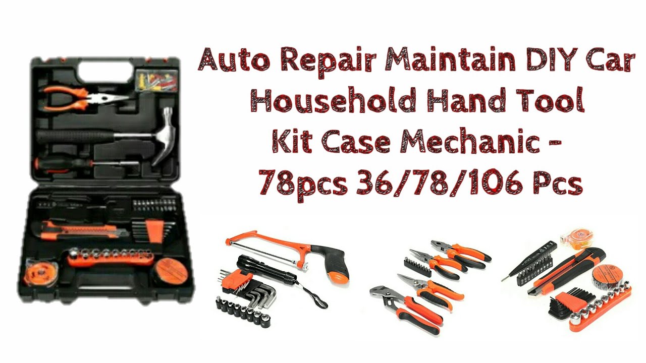Auto Repair Maintain DIY Car Household Hand Tool Kit Case Mechanic ...