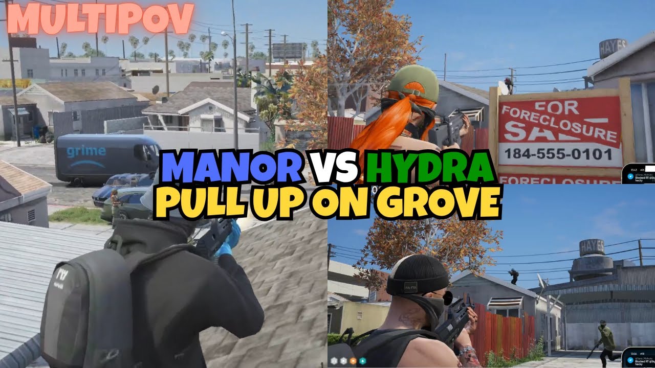 Hydra Pull up on Manor Bones At Grove (Jump Nerf Fight) | MultiPOVs | NOPIXEL 4.0 GTA RP - YouTube