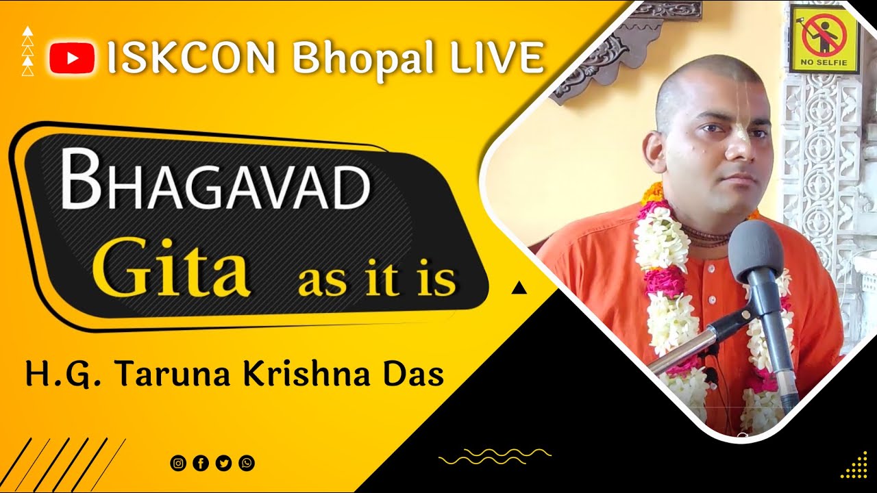 [LIVE] BG 10.40 - H.G. Tarun Krishna Das - YouTube