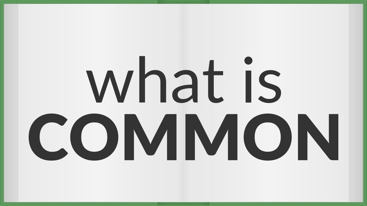 Common | meaning of Common - YouTube