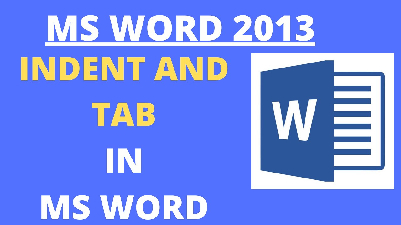 Indent And Tab In MS Word? - YouTube