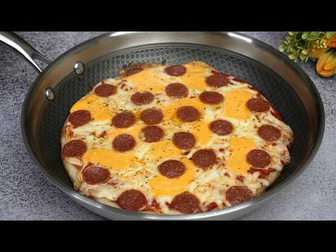 Wir kaufen keine Pizza mehr! Pizza ohne Kneten, kein Backofen nötig!!