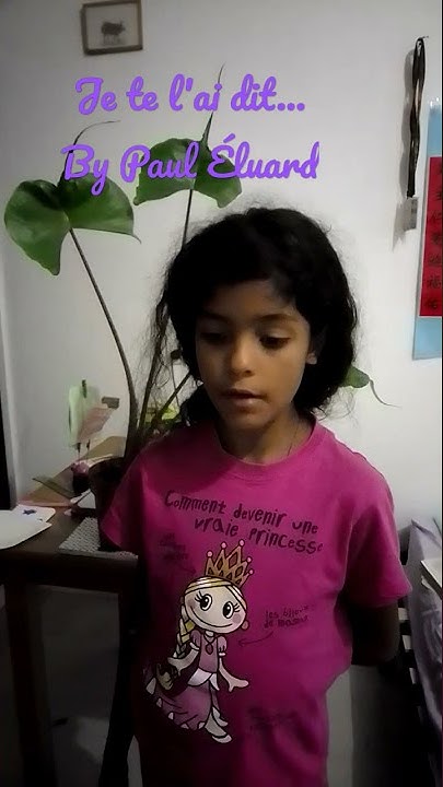 Je te l'ai dit pour les nuages...(by Paul Éluard) - YouTube