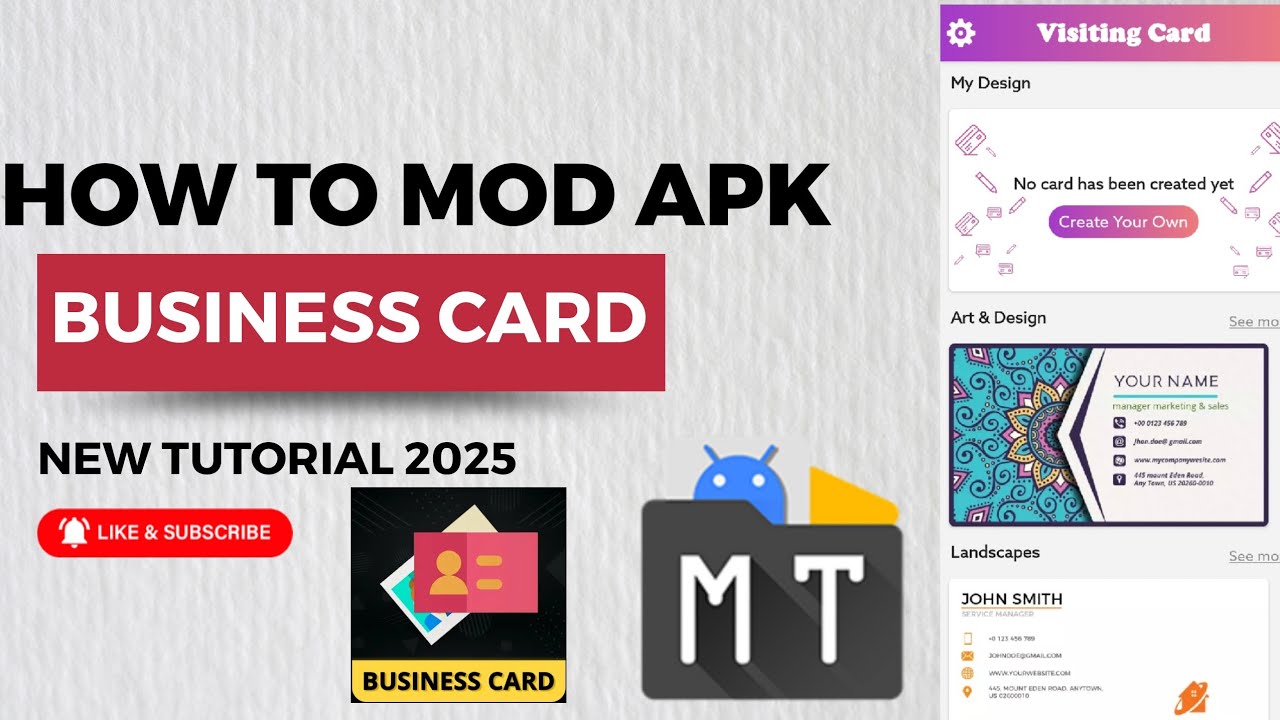 HOW TO MOD VISITING CARD MAKER USING MT MANAGER/TUTORIAL 2025 - YouTube