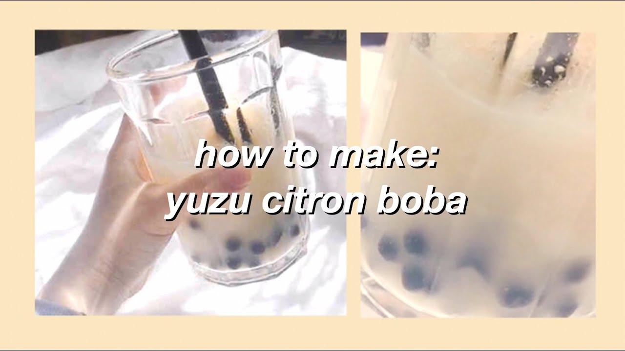 how to make boba + yuzu citron slush ~ ☁️🍋 - YouTube