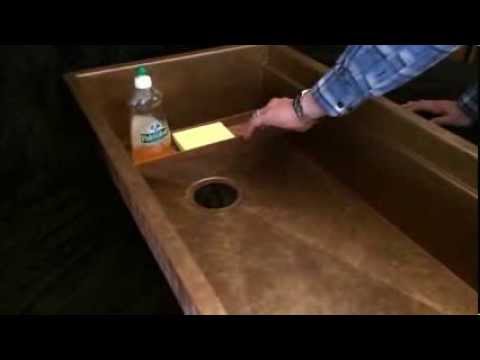 Copper sponge holder for kitchen sink - YouTube