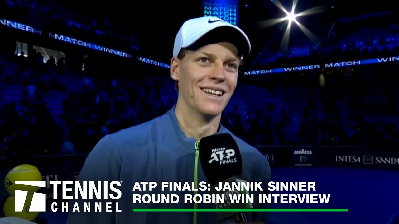 Jannik Sinner Discusses Opening Match Victory Over Tsitsipas | 2023 ...