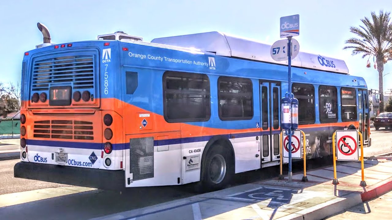 OCTA 2008 New Flyer C40LFR #7586 Route 150 to South Coast Plaza - YouTube