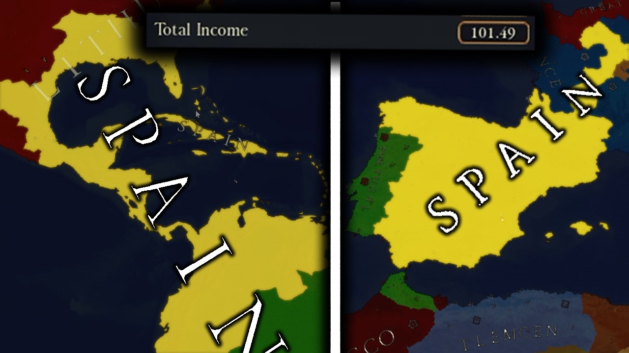 Forming the SPANISH EMPIRE with 100 income in Universalis Remastered ...