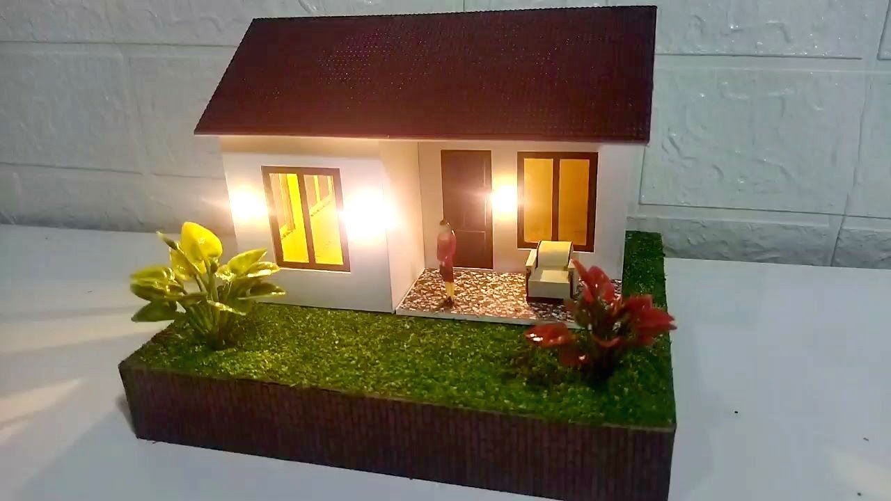 DIY MINIATURE RUMAH DARI KARDUS#10 RUMAH SEDERHANA - YouTube