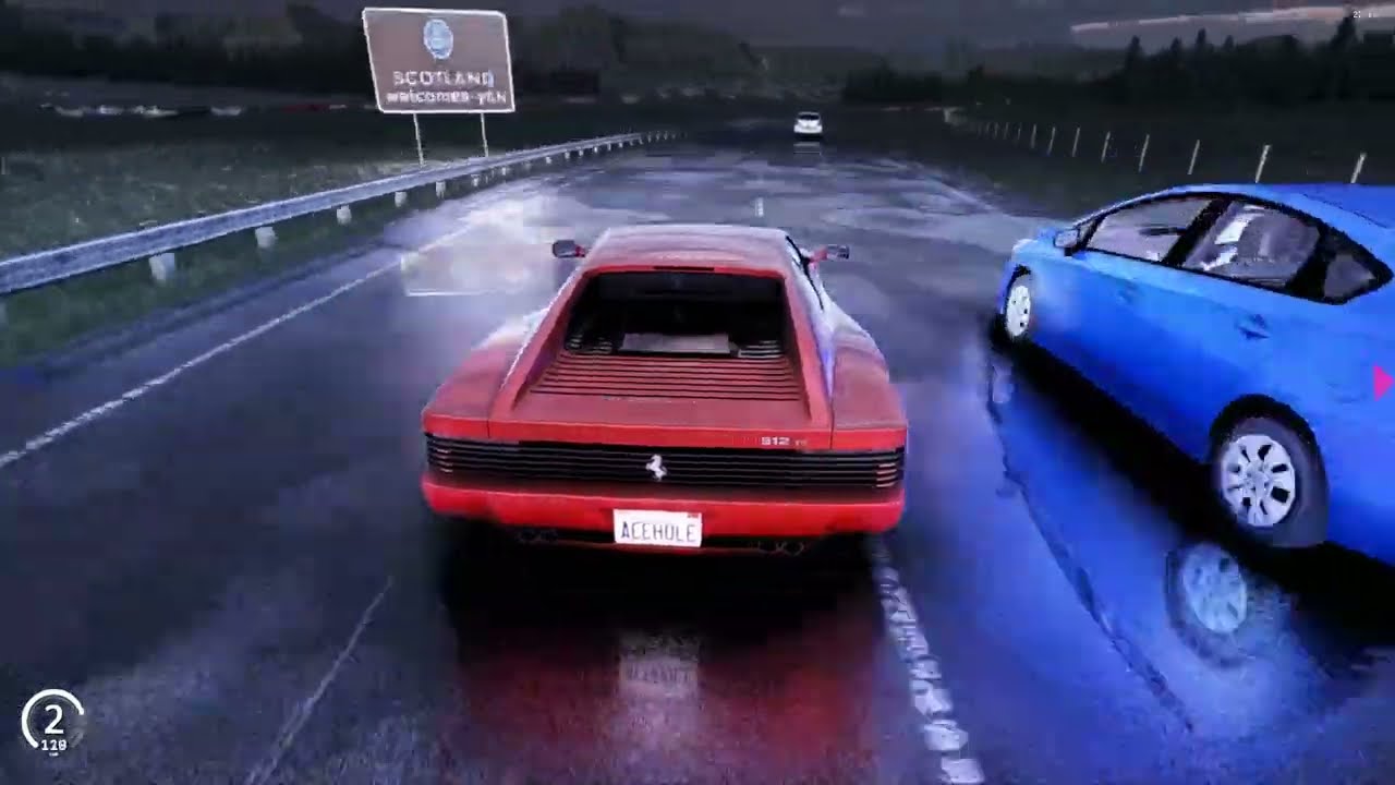Ferrari 512TR - Assetto Corsa - Ireland | Gameplay with trafic - YouTube