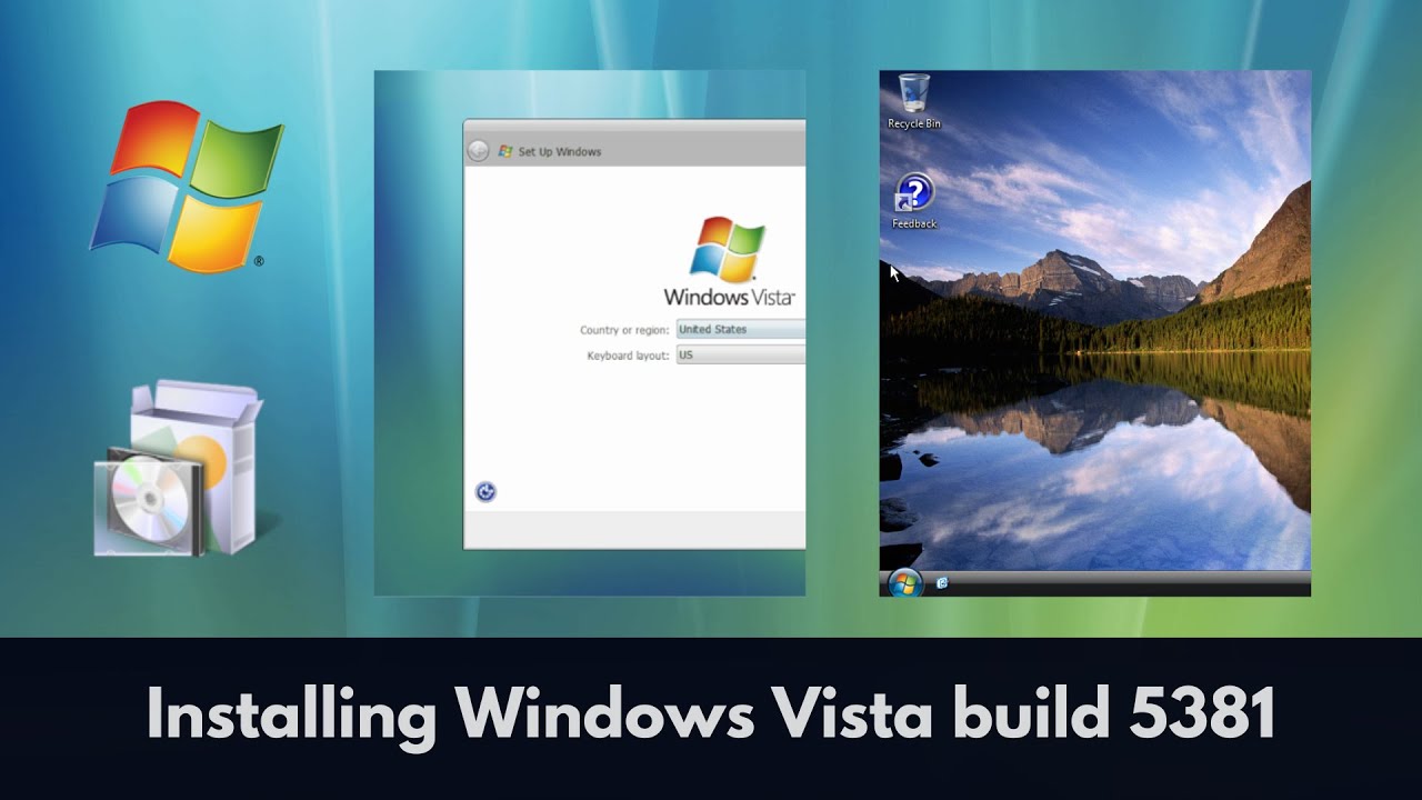 Installing Windows Vista Build 5381 - YouTube