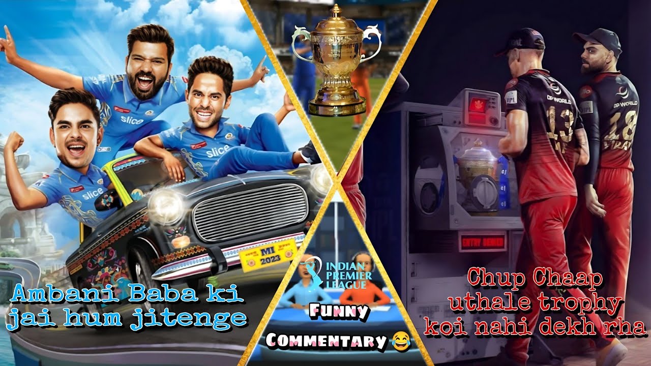 IPL Funny Commentary | CARTOONIWOOD | MI vs RCB | IPL FINAL 2023 ...
