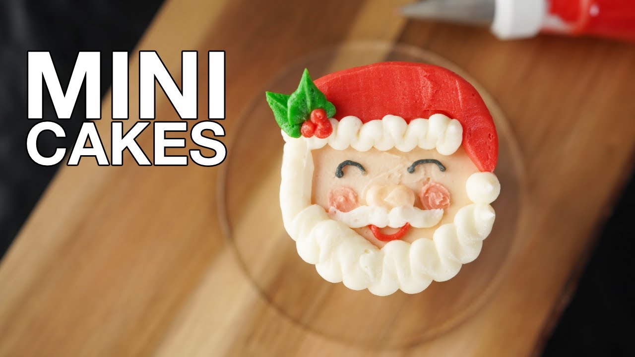 How to make Christmas mini cakes [ Cake Decorating For Beginners ...