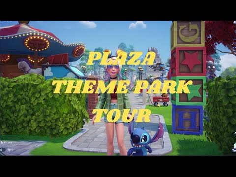 Beautiful Plaza Theme Park Walkthrough: Disney Dreamlight Valley - YouTube