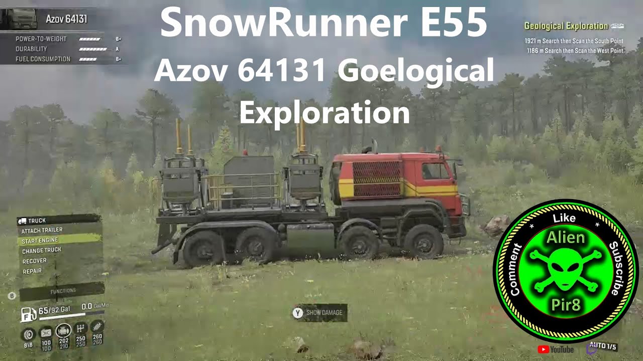 SnowRunner E55 Azov 64131 Geological Exploration - YouTube