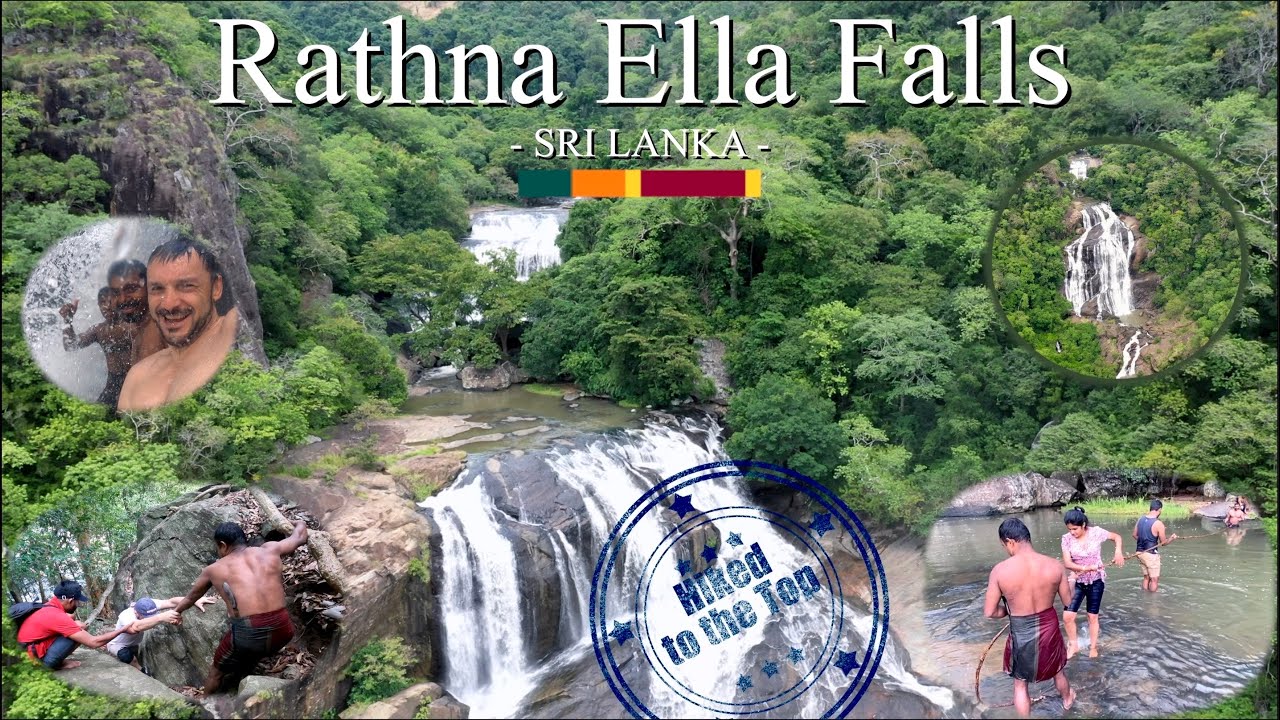 🇱🇰 RATHNA ELLA WATERFALL (Sri Lanka) - We hiked to the top! | Sinhala | English | drone views ...