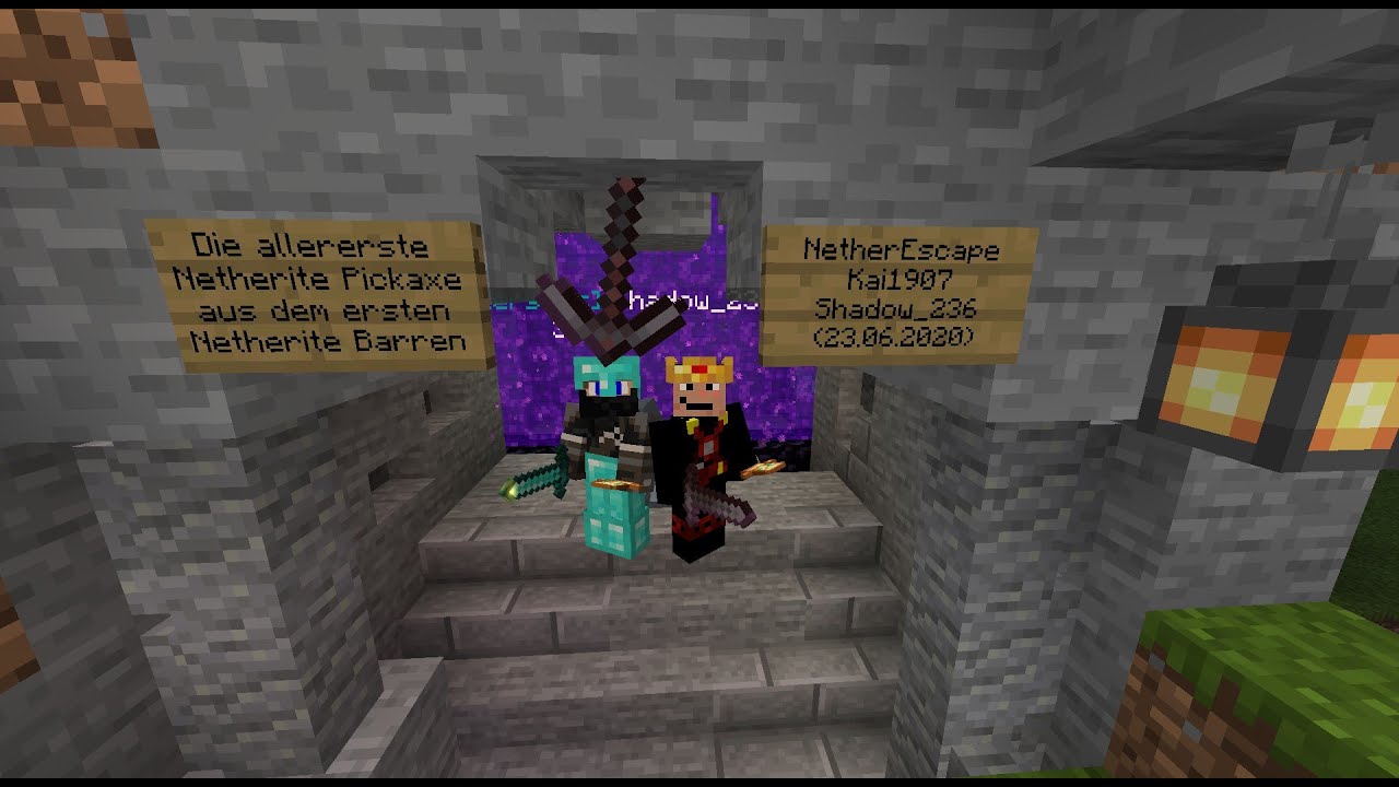 NetherEscape! Von 0 auf Netherite! Community Server #47 - YouTube