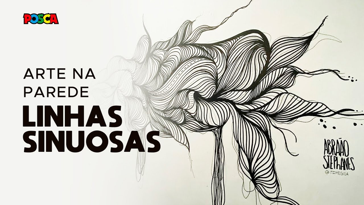 Arte Na Parede com Caneta Posca - Linhas Sinuosas - YouTube
