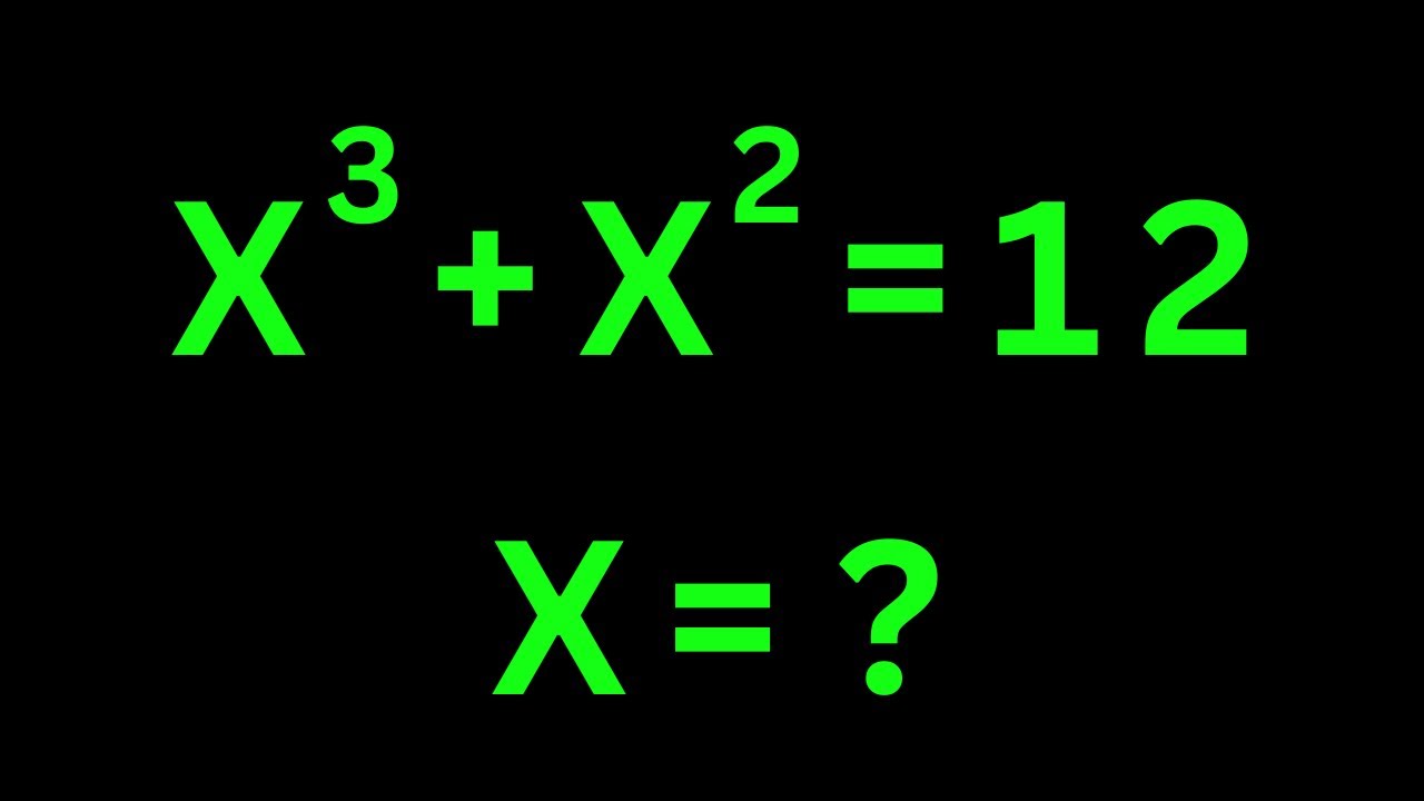 A Nice Algebra Problem | Find X=? - YouTube