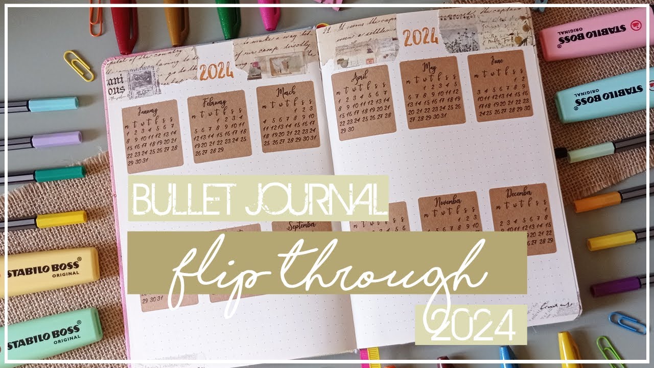 Bullet Journal: 2024 - Flip through - YouTube