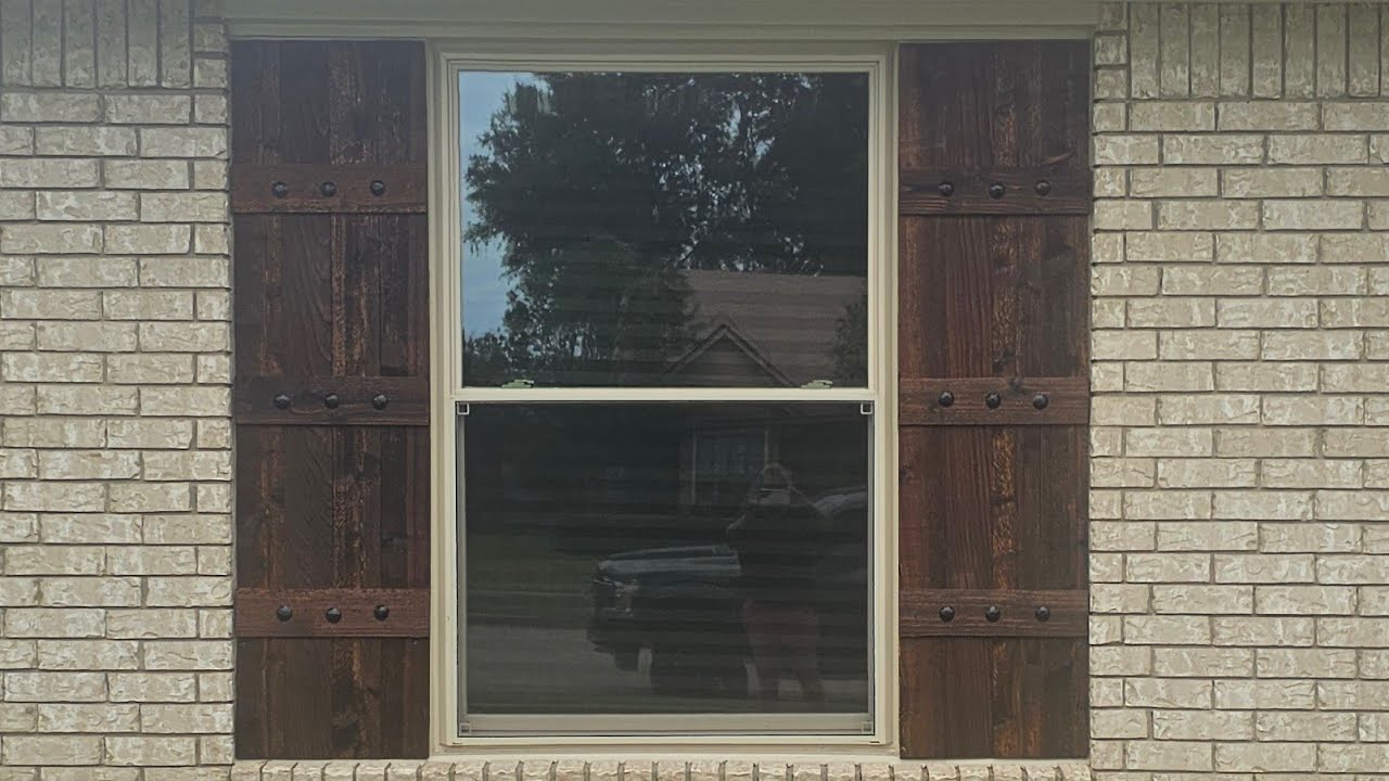 #shutters Adding clavos buttons on cedar shutters - YouTube