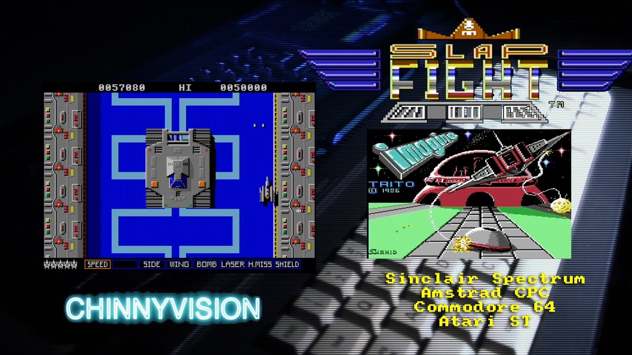 ChinnyVision - Ep 497 - Slap Fight - C64, Spectrum, Amstrad CPC, Atari ...