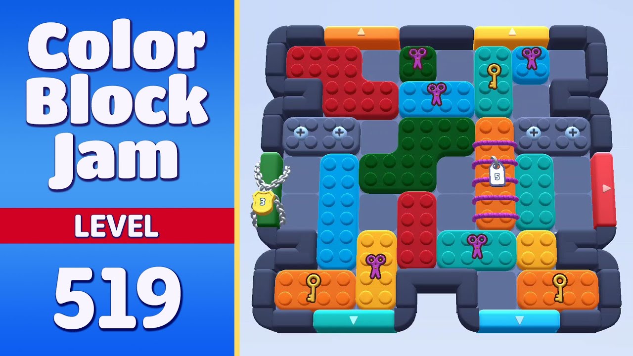 Color Block Jam Level 519 Solution Walkthrough - YouTube